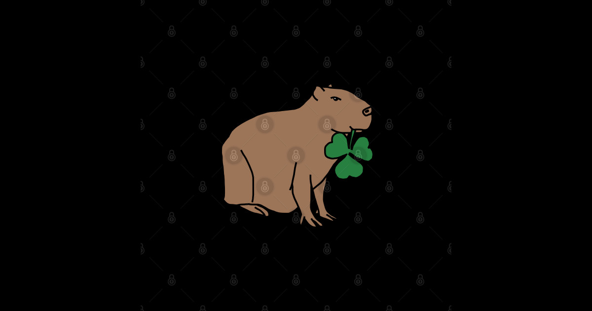 St Patricks Day 17 March Capybara Shamrock - St Patricks Day - T-Shirt ...
