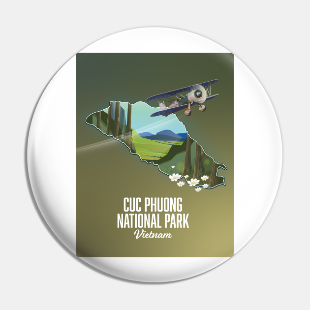 Cuc Phuong National Park Vietnam map - National Park - Pin | TeePublic