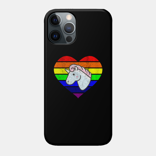 Rainbow Heart Unicorn - lgbt pride - Lgbt - Phone Case | TeePublic