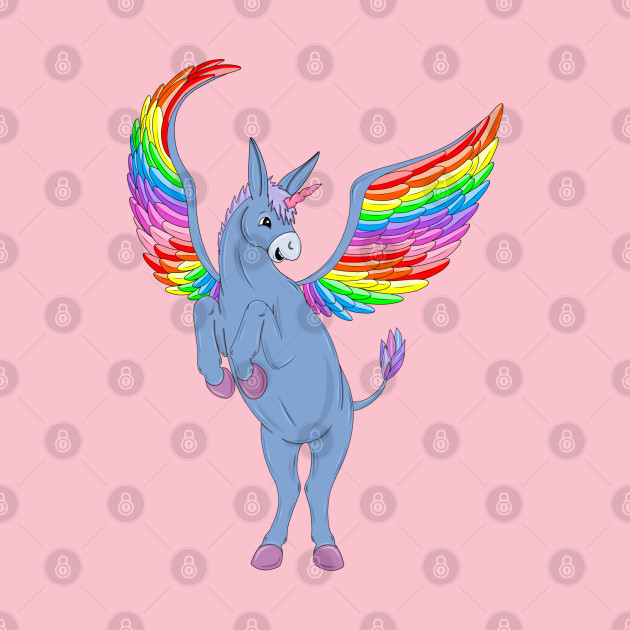 Unicorn donkey with wings - Donkey - Kids T-Shirt | TeePublic