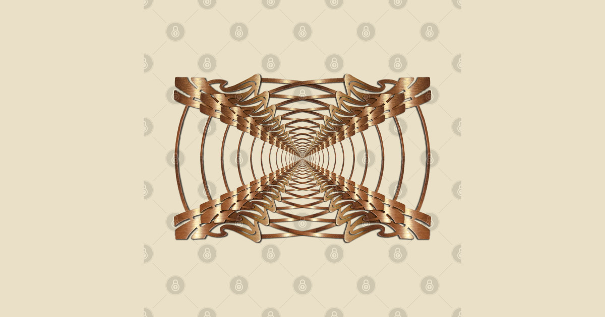 golden abstract burlesque pattern metallic frame retro art corset ...