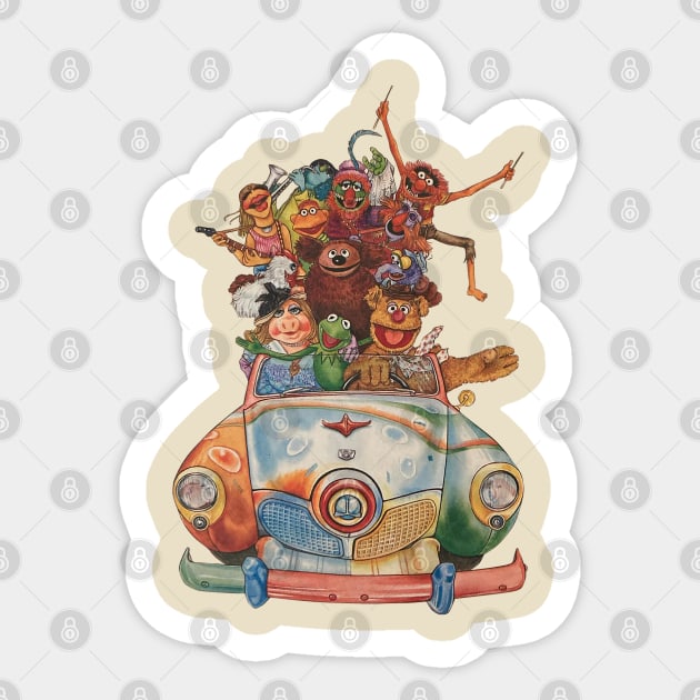 The Car muppet tour - Muppets - Sticker | TeePublic