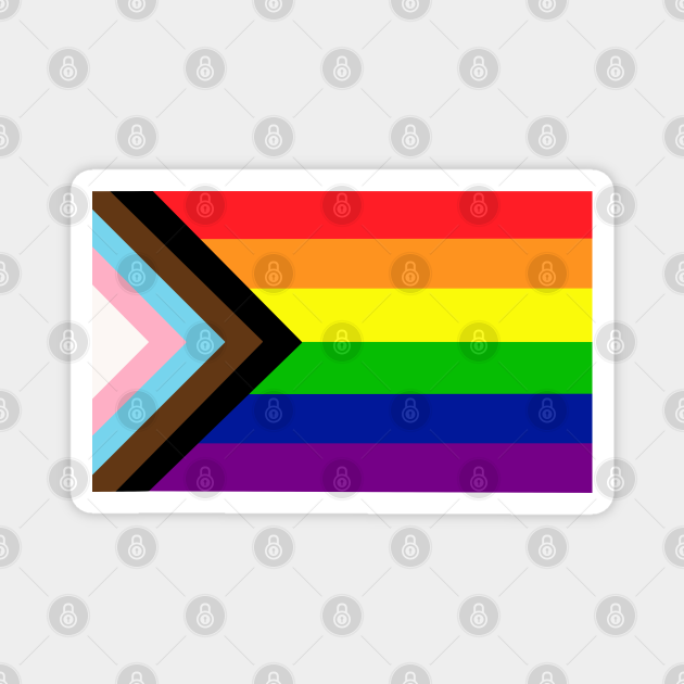 Progress Pride Flag - Progress Pride Flag - Magnet | TeePublic