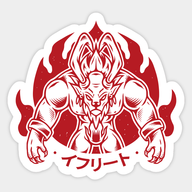 Ifrit - Final Fantasy - Sticker | TeePublic