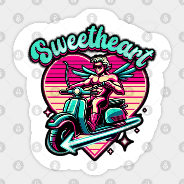 Sweetheart's Speedy Cupid - Valentines Day Gifts - Sticker | TeePublic