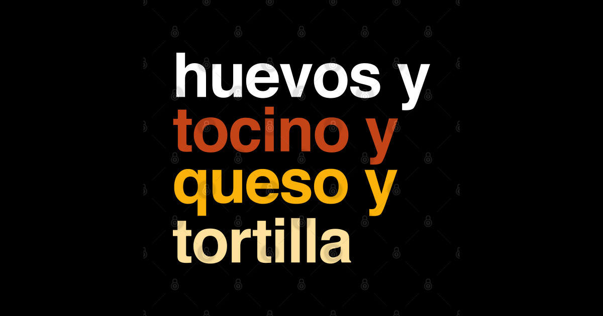 Deconstructed bacon and egg breakfast taco: huevos y tocino y queso y ...