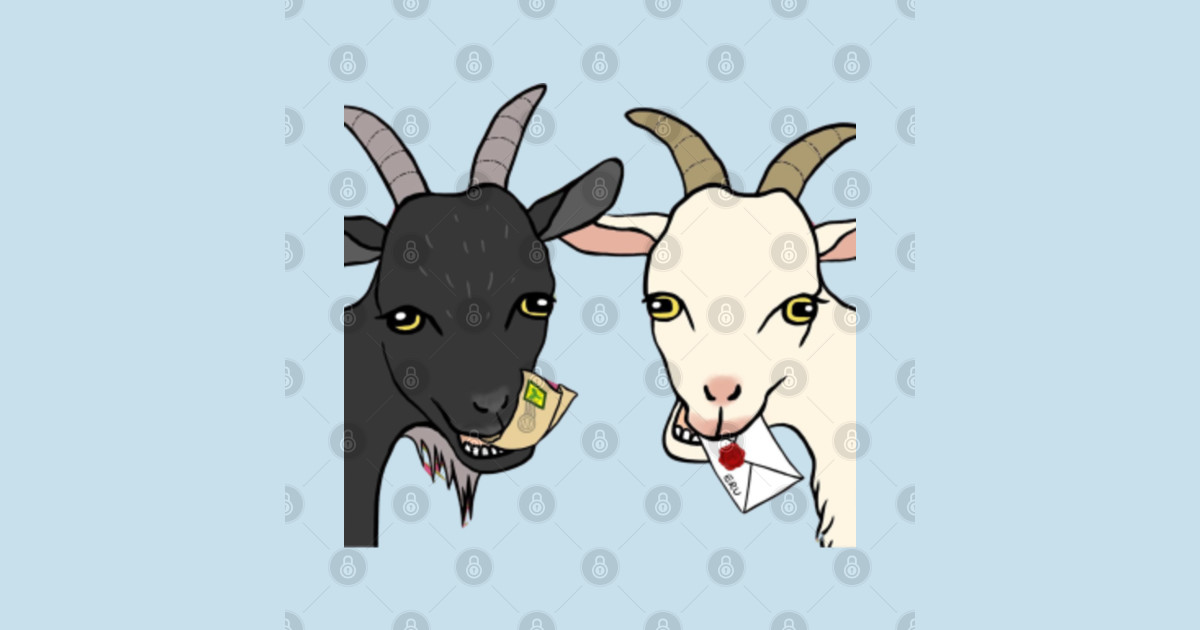 Cute Goat Friends - Cute - T-Shirt | TeePublic