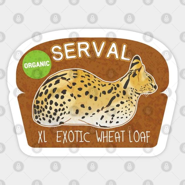 Serval Loaf - Cats - Sticker | TeePublic