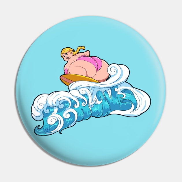 BBWave Blonde - Bbw - Pin | TeePublic