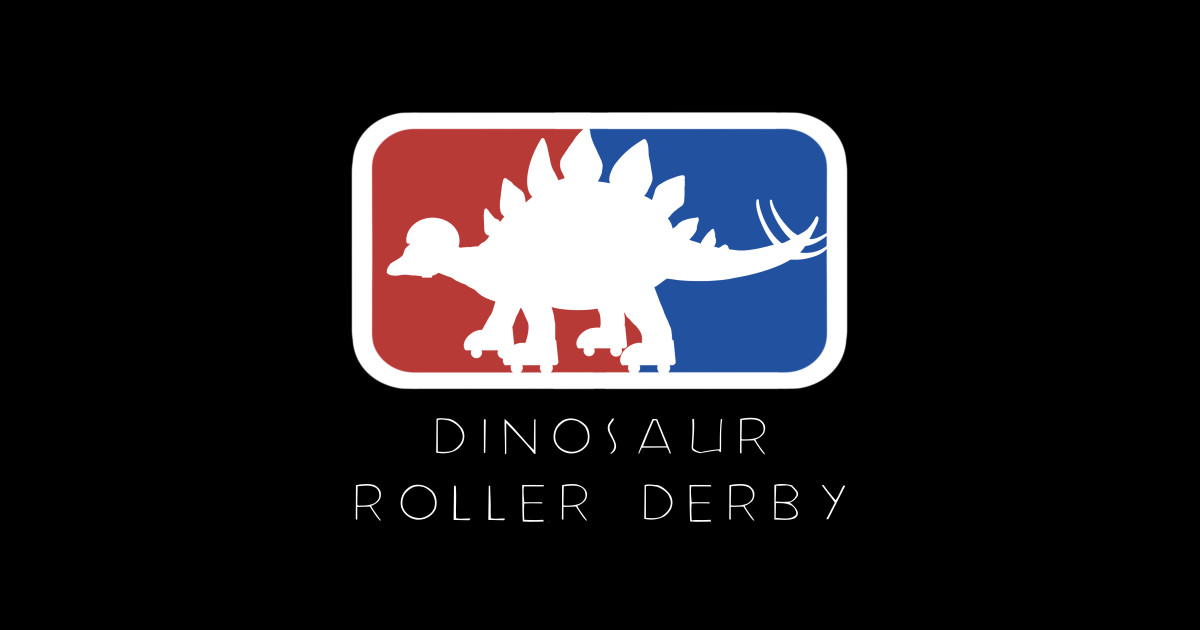 Dinosaur Roller Derby - Dinosaur - Sticker | TeePublic