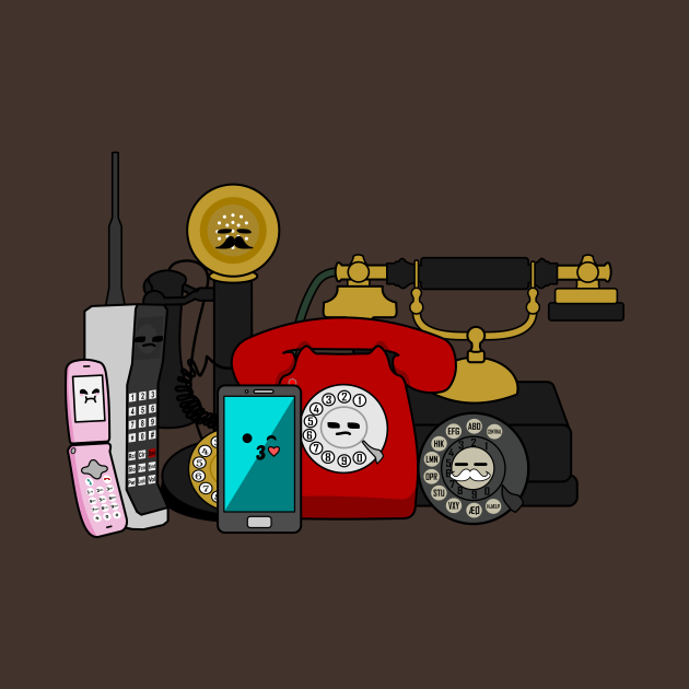 Chibi Phones - Chibi - T-Shirt | TeePublic