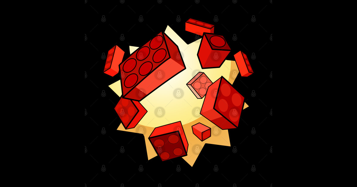 Exploding Bricks - Exploding Bricks - Sticker | TeePublic