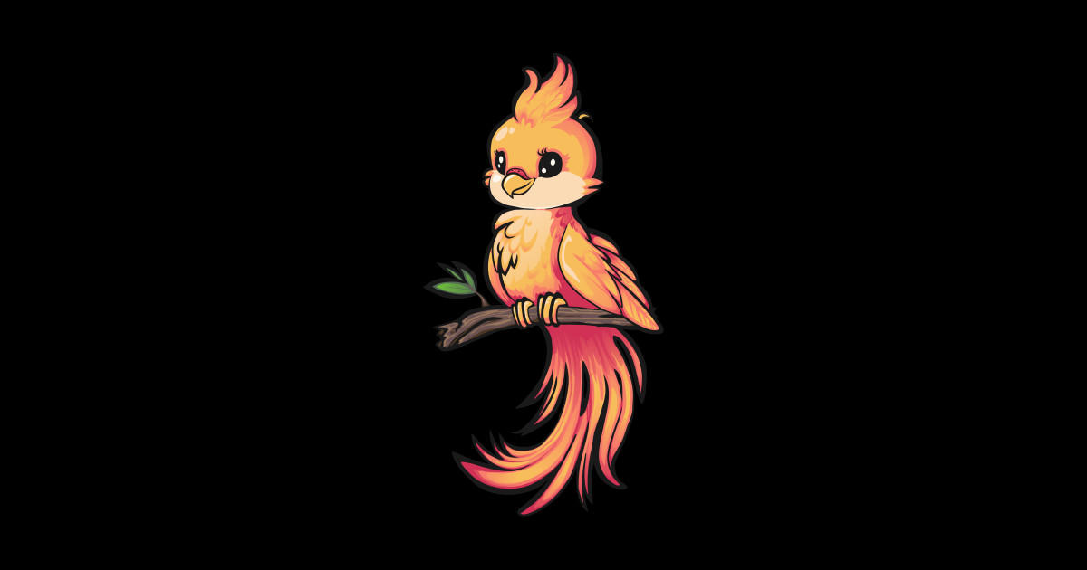 Chibi Phoenix - Chibi Phoenix Cute Cartoon - Sticker | TeePublic