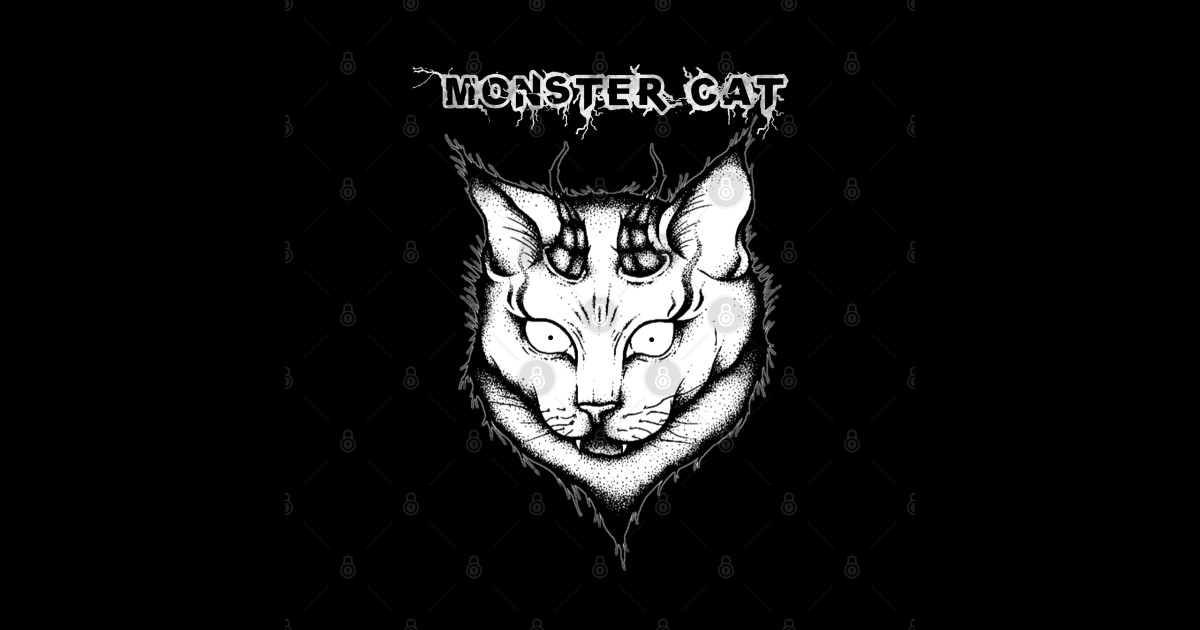 Monster Felix Cat - Cat - Sticker | TeePublic