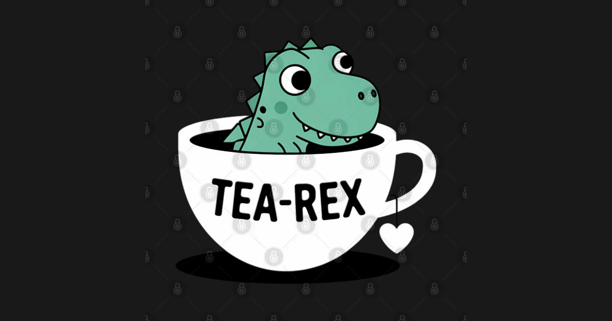 Tea-Rex Cute T-Rex Dinosaur Kawaii - Dinosaur - T-Shirt | TeePublic