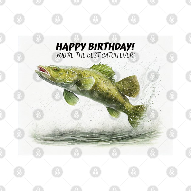 Happy Birthday Cod Fish Watercolor - Cod - T-Shirt | TeePublic