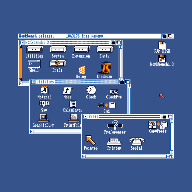 Amiga Workbench 1.3 - Amiga - T-Shirt | TeePublic