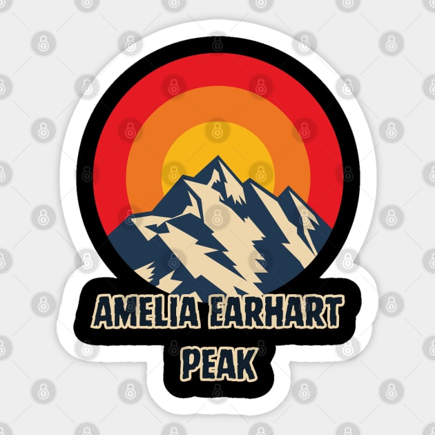 Amelia Earhart Peak - Amelia Earhart Peak - Sticker | TeePublic