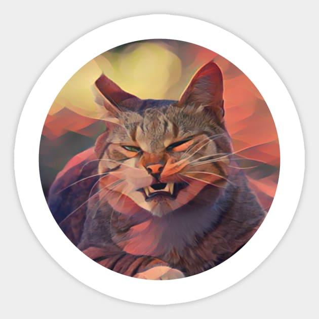 Fluffy floppy cat - Fluffy Floppy Cat - Sticker | TeePublic