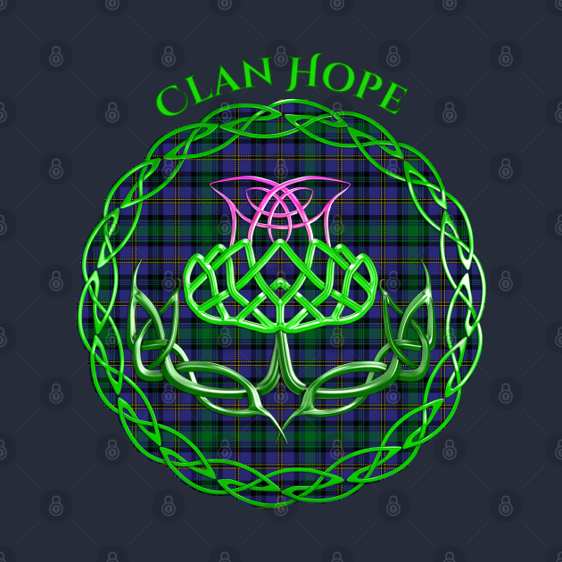 Hope Scottish Tartan Celtic Thistle - Clan Hope - T-Shirt | TeePublic
