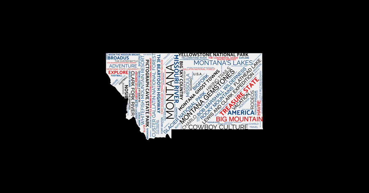 Montana's Majestic Beauty - Montana State - Sticker | TeePublic