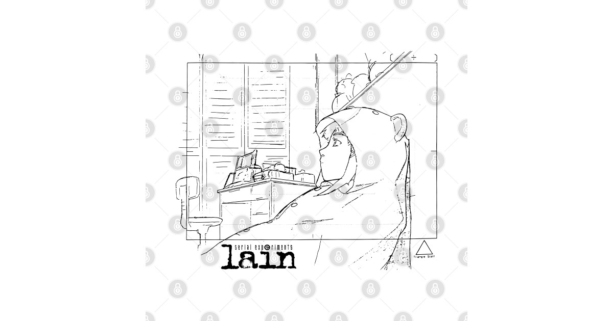 Lain bear suit Sketch - Anime And Manga - T-Shirt | TeePublic