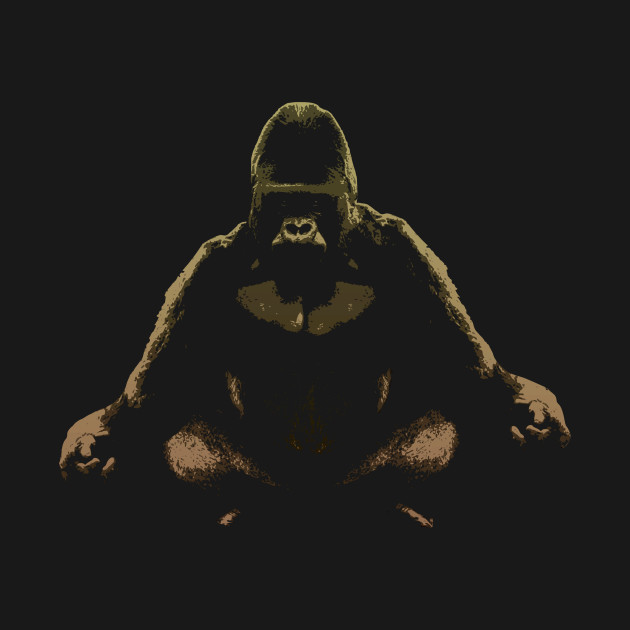 Ape Meditating - Meditation - T-Shirt | TeePublic