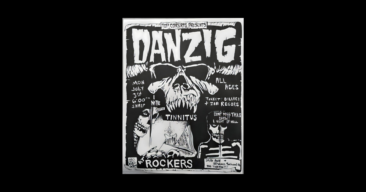 Danzig Misfits And Samhain - Mowmat Studio #14 - Danzig - Sticker ...