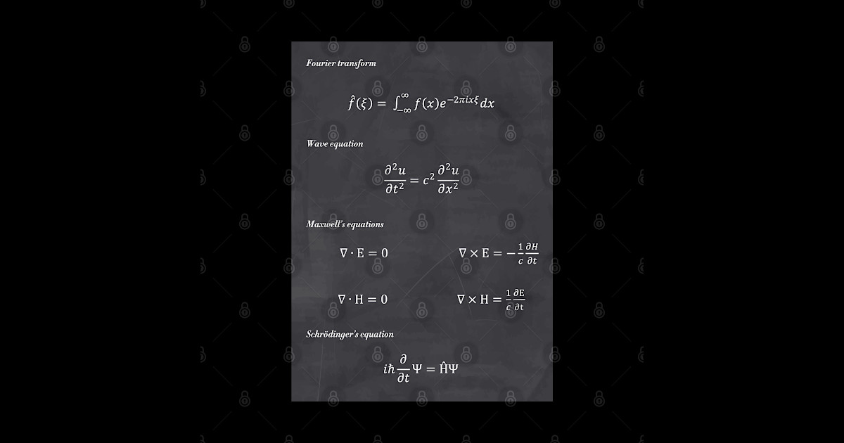 Seven Equations That Rule Your World - Fourier Transform - Sticker ...