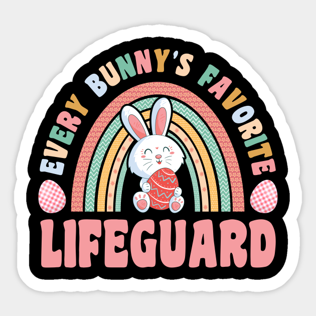 Rainbow Every Bunnys Is Favorite Lifeguard Cute Bunnies Easter Eggs ...
