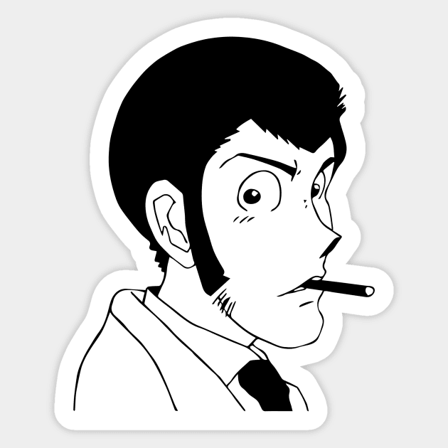 Lupin III Stylized - Lupin Iii - Sticker | TeePublic