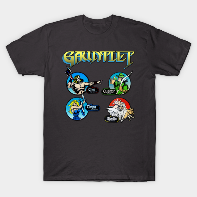 Gauntlet Old Arcade Logos - Gauntlet - T-Shirt | TeePublic