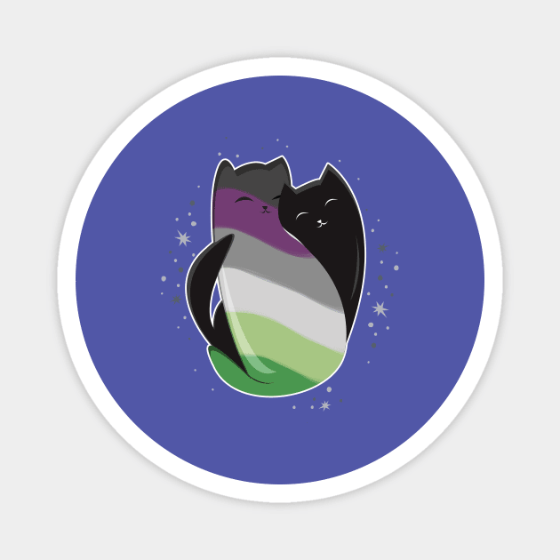 Aroace Cat LGBT Asexual Aromantic Pride Flag - Aroace - Magnet | TeePublic