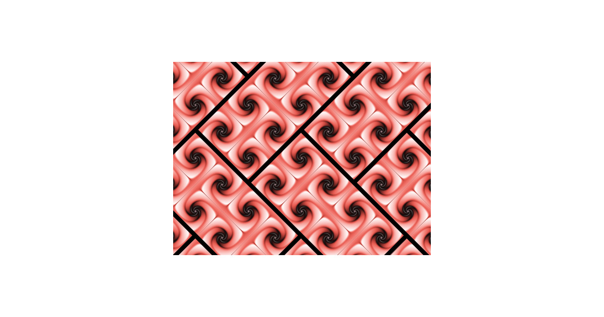 Peach and Black Volute Pattern - Abstract - T-Shirt | TeePublic