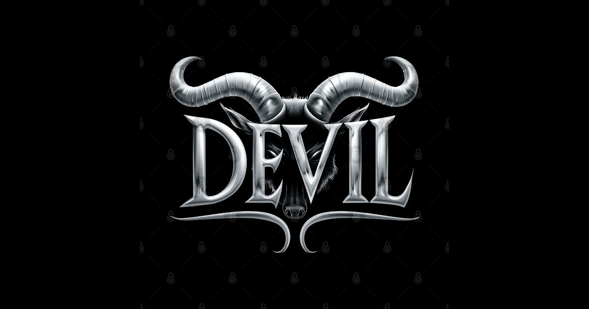 Gothic Devil Art - Devil Goat Head - Sticker | TeePublic