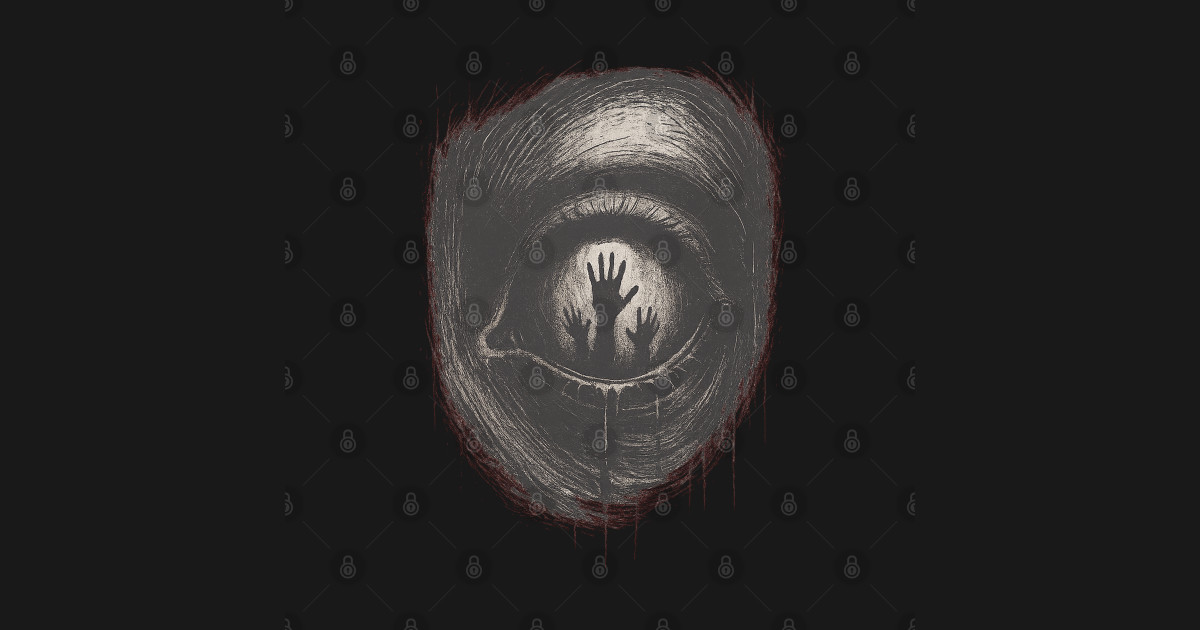 Ghostly Hands Inside Bleeding Eye – Gothic Horror Grunge Art - Creepy ...