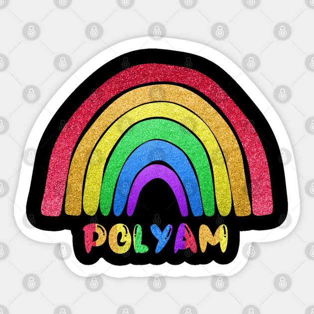 Polyam Rainbow - Love - Sticker | TeePublic