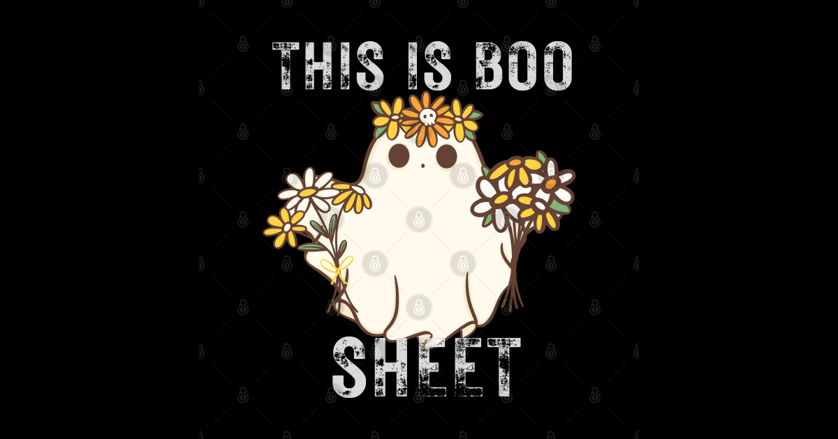 This Is Boo Sheet Ghost Retro Halloween Costume - This Is Boo Sheet ...