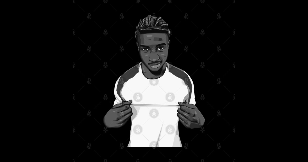 Mohammed Kudus Black and White Version - Soccer Player - Sticker ...