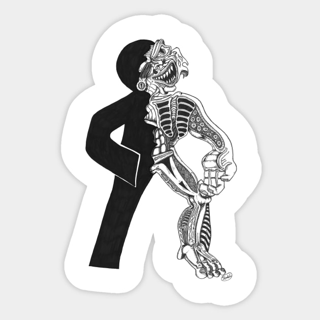 Male Toilet Grotesque - Grotesque - Sticker | TeePublic