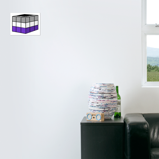 Asexual Rubik's Cube Pride Flag - Asexuality - Posters and Art Prints ...