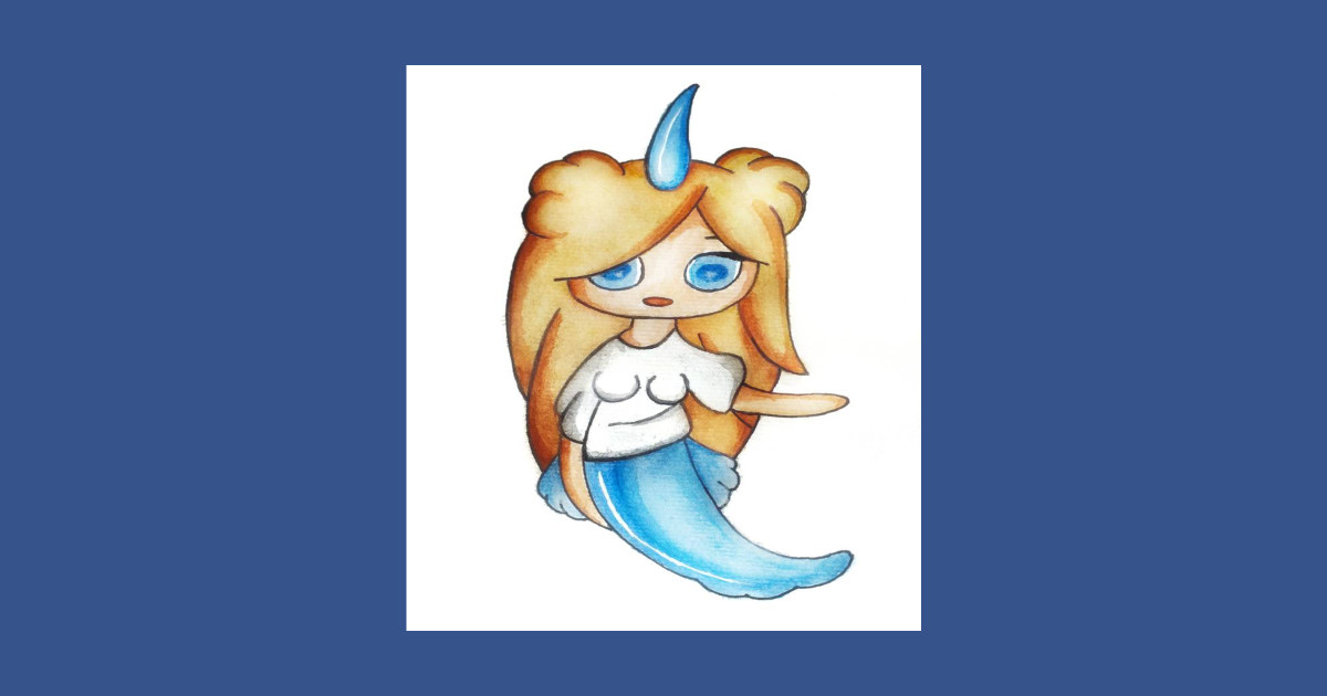 Cute Chibi Narwhal Girl - Narwhal - T-Shirt | TeePublic