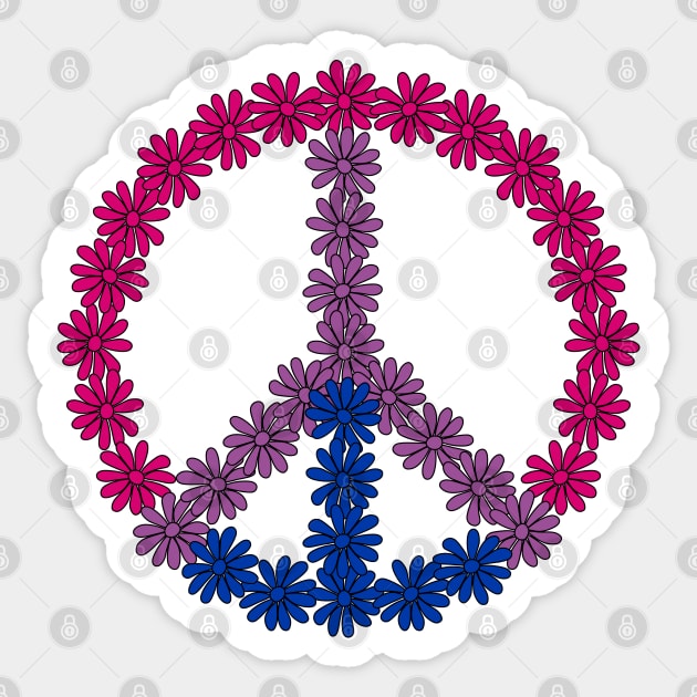 Bisexual Peace Symbol - Bisexual - Sticker | TeePublic