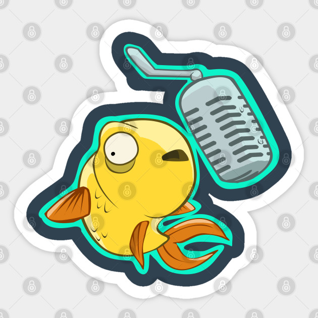 Singing Fish - Gold Fish - Sticker | TeePublic