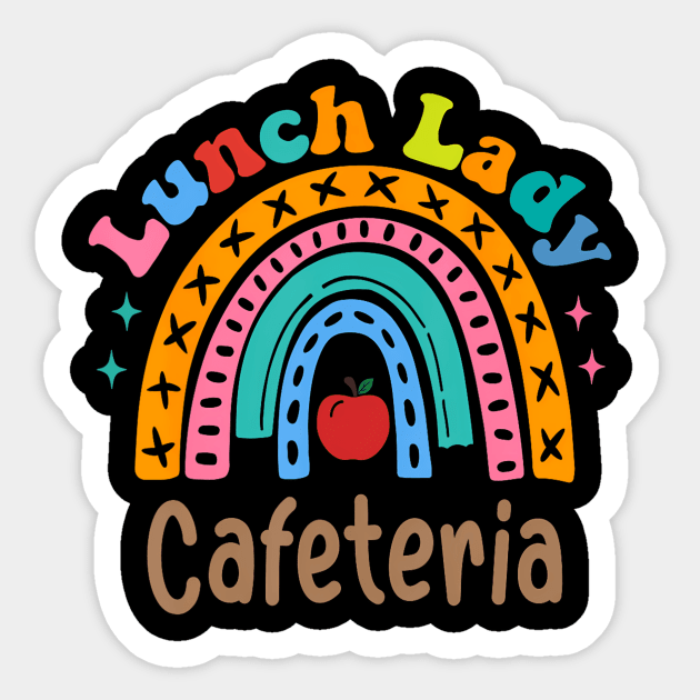 Lunch Lady Cafeteria Hap Day Back To School - Lunch Lady Back - Sticker ...