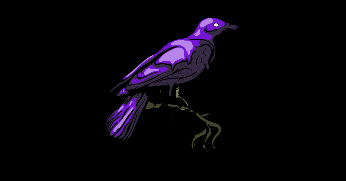 Melting Crow - Crow - Sticker | TeePublic