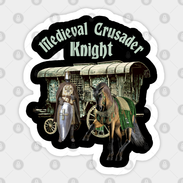 Medieval Crusader Coat of Arms - Medieval Knight - Sticker | TeePublic