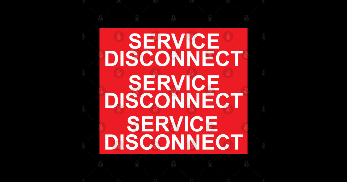Electric Service Disconnect Labels - Service Disconnect Label - Sticker ...