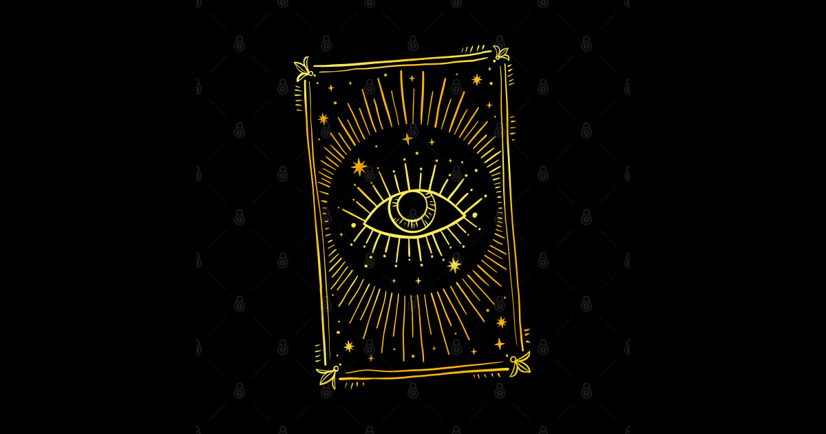fortune-telling card with all seeing eye - All Seeing Eye - Sticker ...