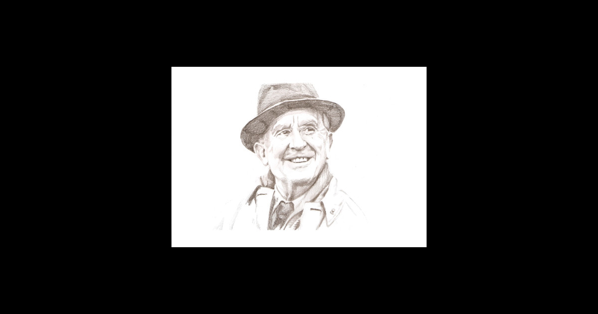 J. R. R. Tolkien in hat - Tolkien - Sticker | TeePublic